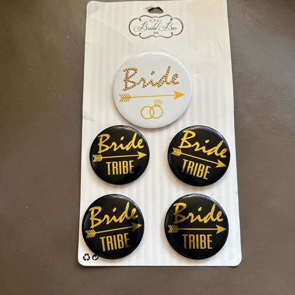 Icing | Accessories | Icing Bride Tribe Button Set Black And Gold ...